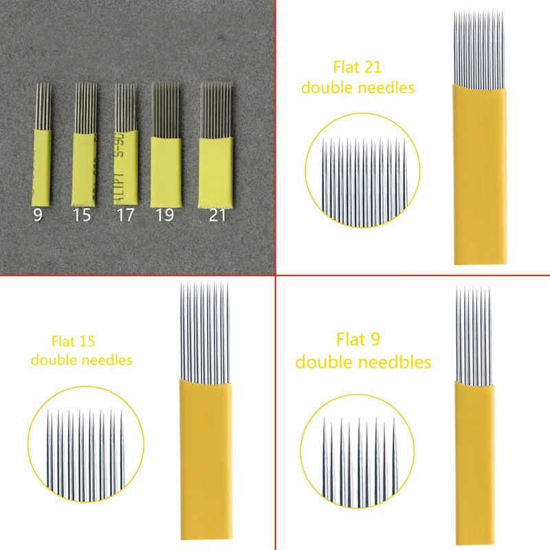 Hadiyah Microblading Shading Blade Tattoo Needles Double Row ...