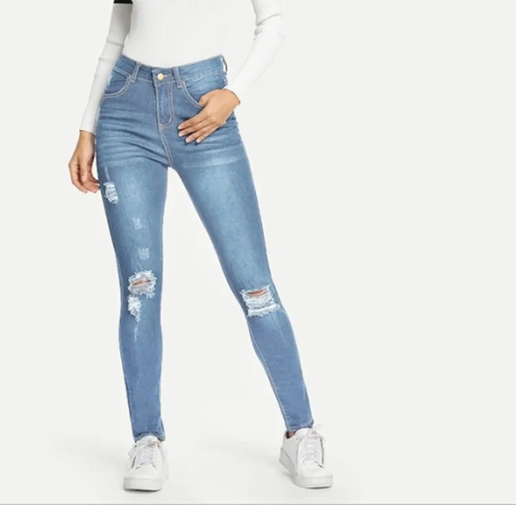 Dilapidated Jean - New Women's Cut up High Waisted Jeans