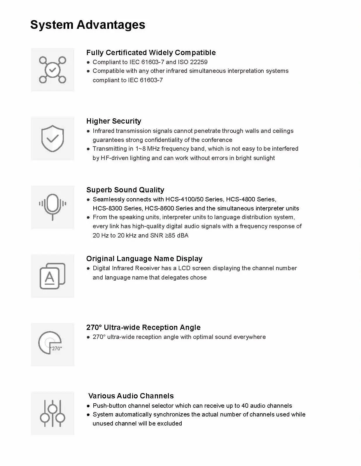 TAIDEN HCS-8685 - Advanced Digital Congress System Interpreter
