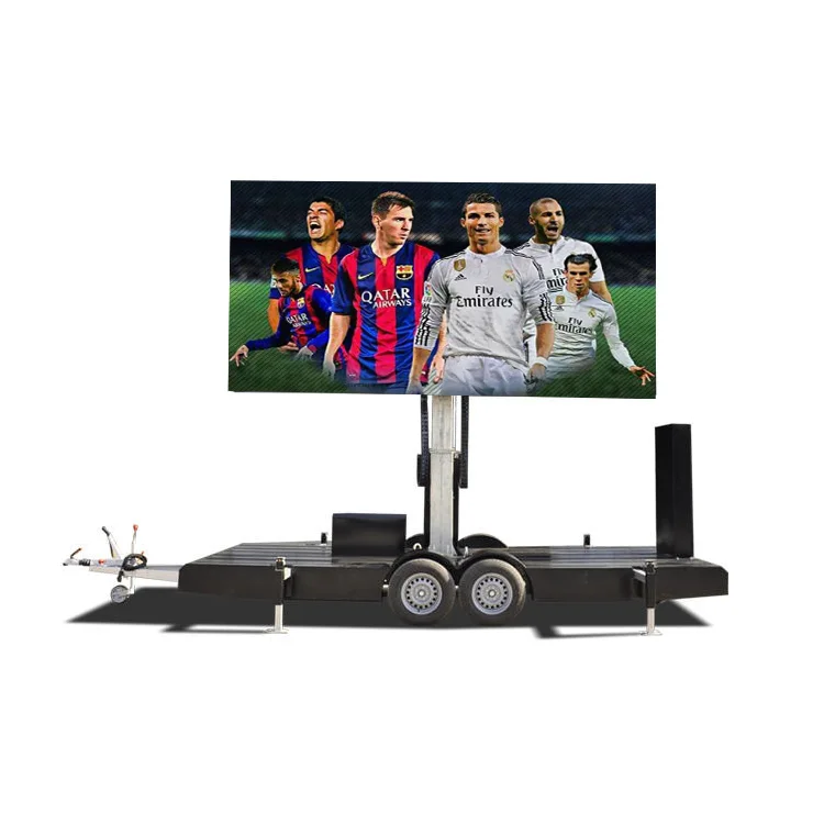 Hydraulic Outdoor LED Billboard Trailer Guide Sign Advertising Double ...