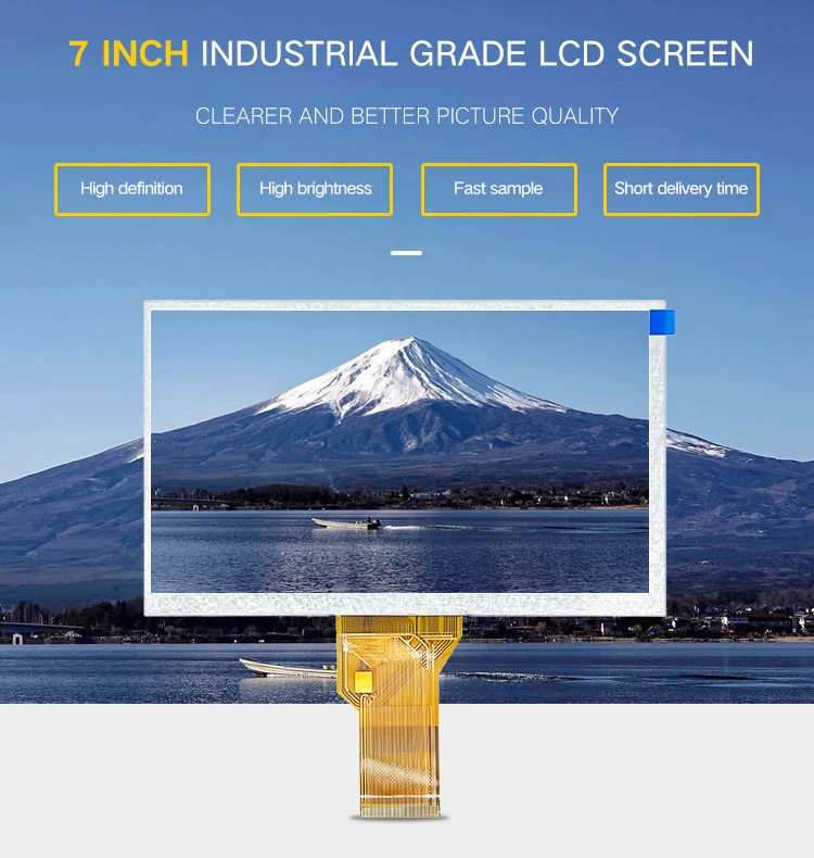 Custom 7 Inch Lcd Monitors 800x480 1200x1920 High Resolution Small Size ...