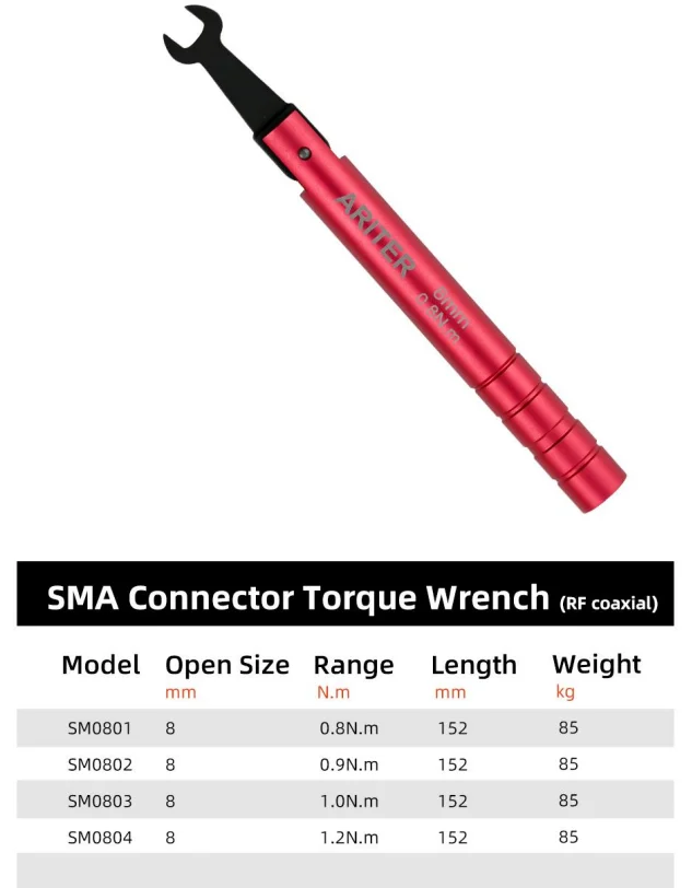8mm SMA Connector Torque Wrench - Calibrated Precision