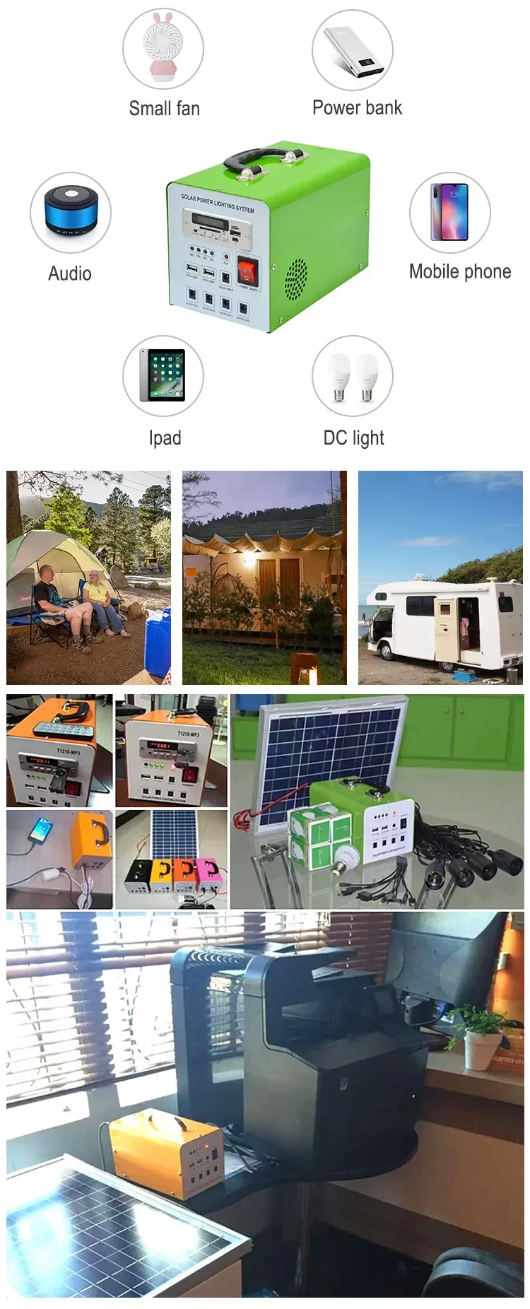 Hfie Smart Off Grid Solar Energy System 10w 20w Portable Solar Light ...