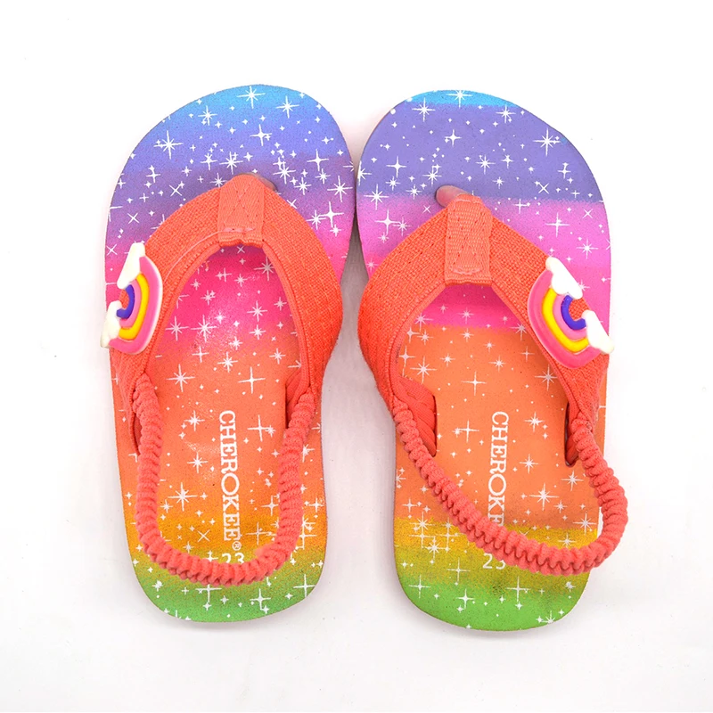 Custom Logo Designer Summer Cartoons Cute Kids Flip Flop Slippers ...