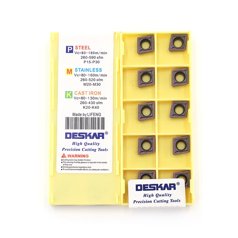 DESKAR CCMT09T304 CCMT09T308 LF6018 Carbide Inserts for Stainless Steel