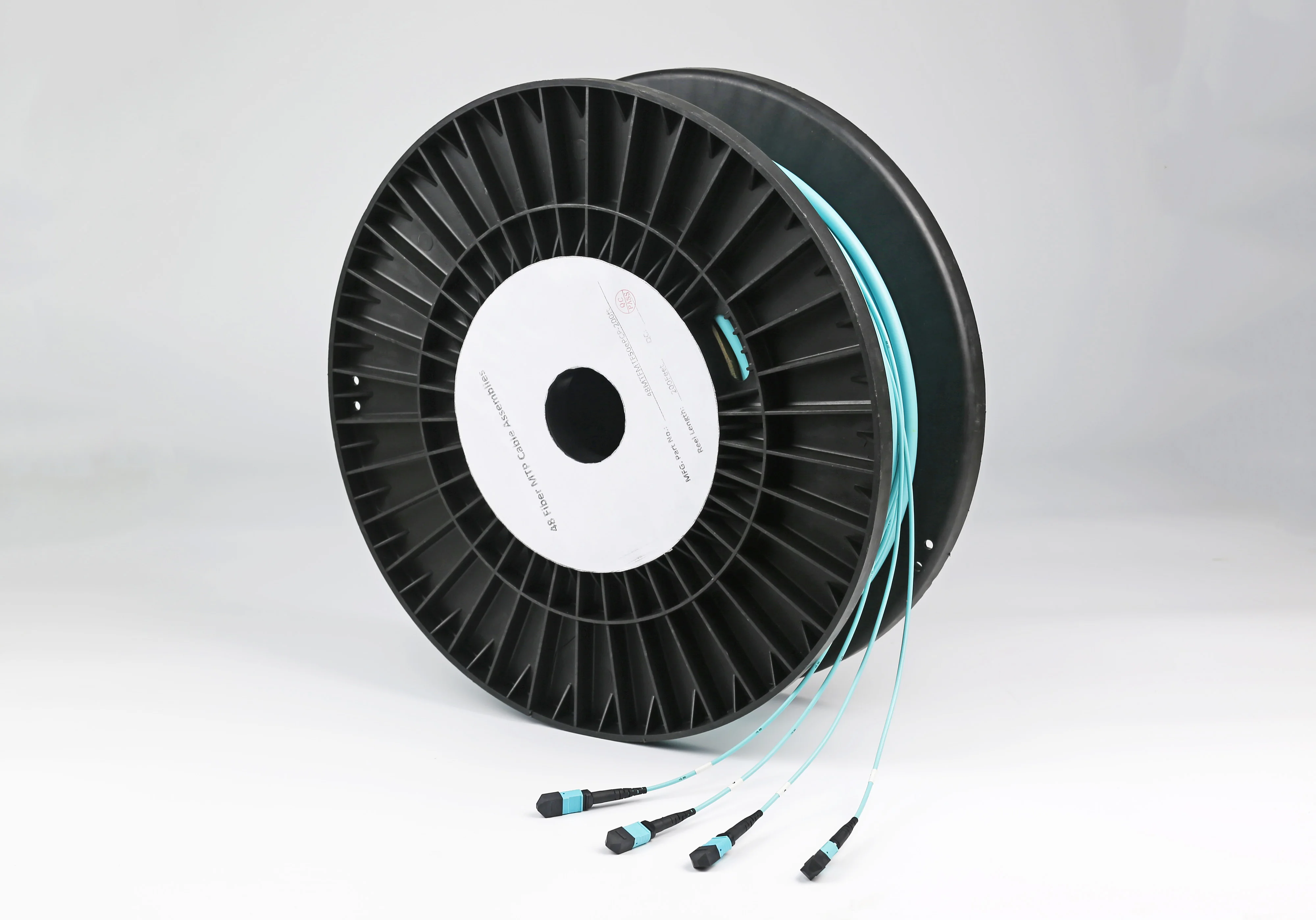 48 Core Breakout 96 Core OM3 MPO Cable Spool with Pulling Eye MTP Fiber ...