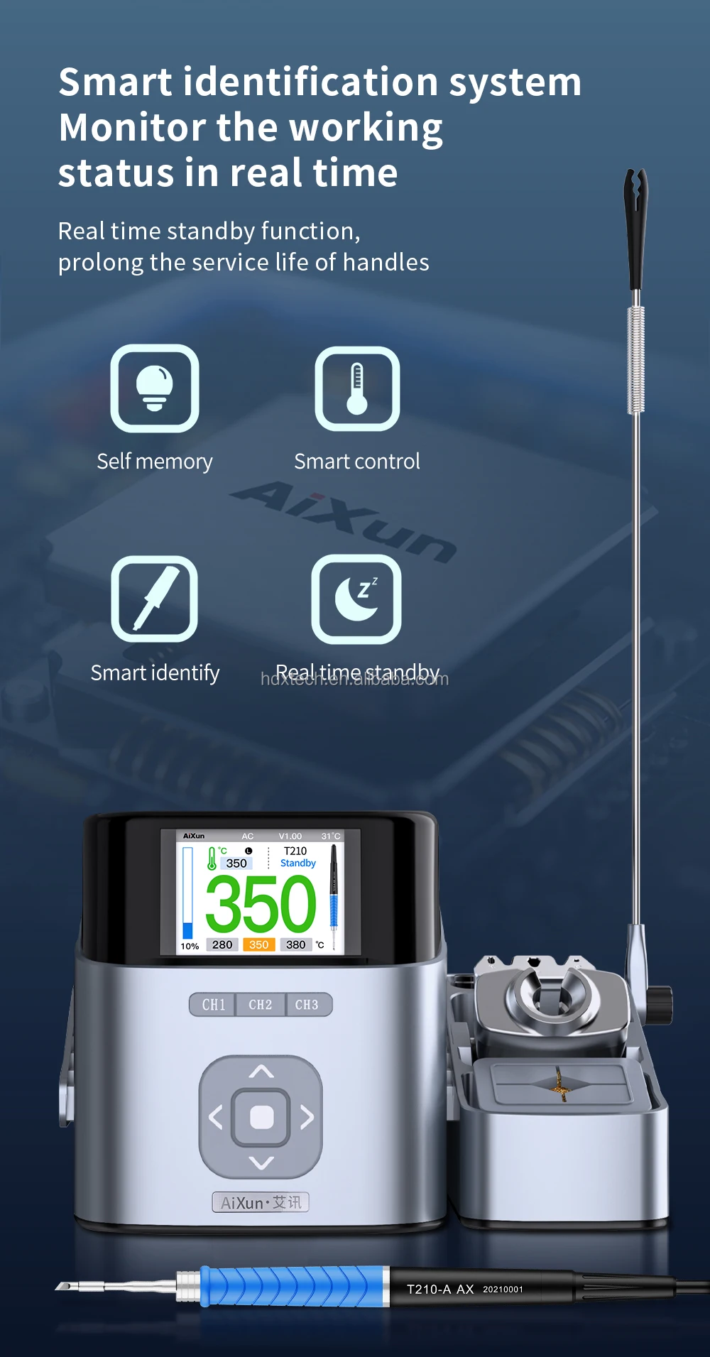 Aixun T410 - Efficient Phone Repair Tool - Dual Channel Soldering Station
