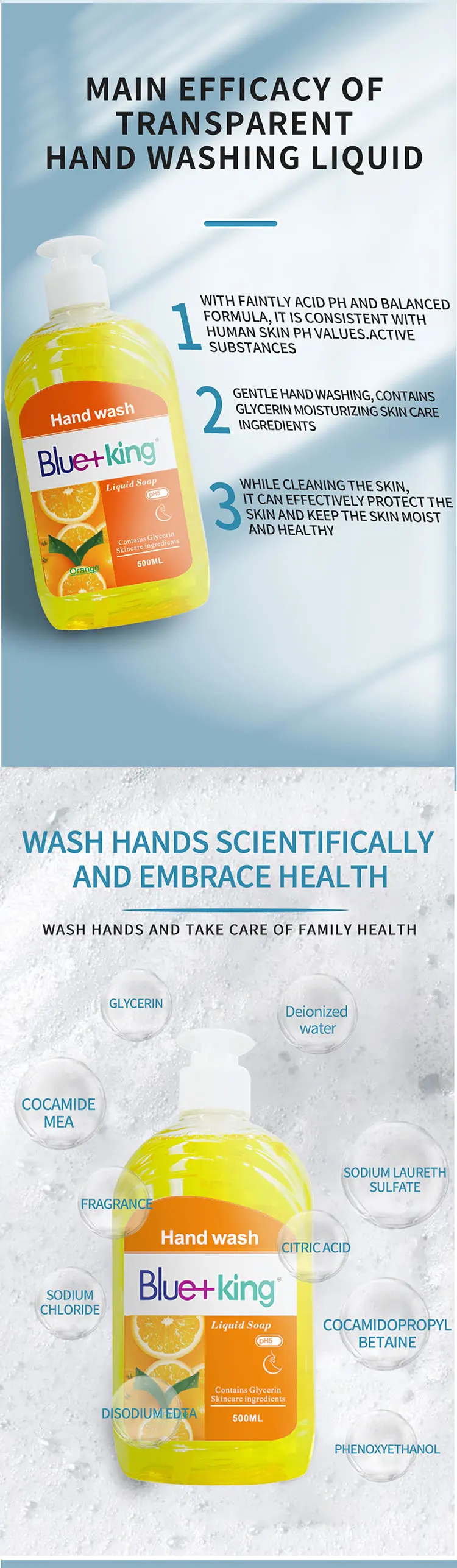 500ml Organic Soap Hand Liquid Soap Concentrate Hand Wash
