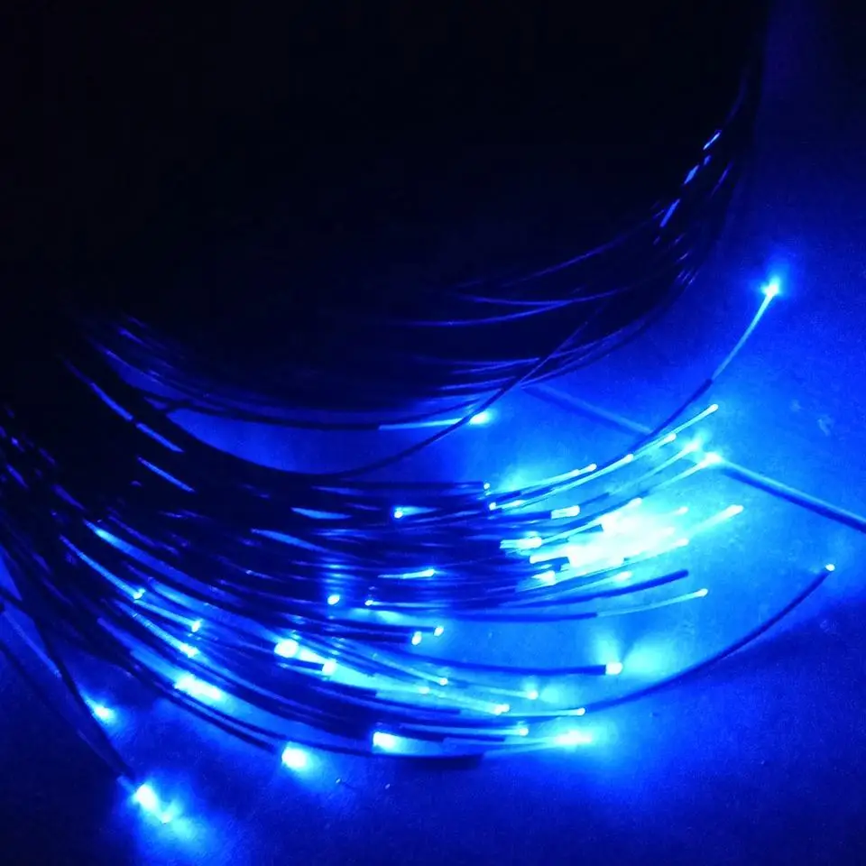 1MM End Glow Fiber Optic Cable Anti-Corrosion | Black PE/PMMA Optical ...