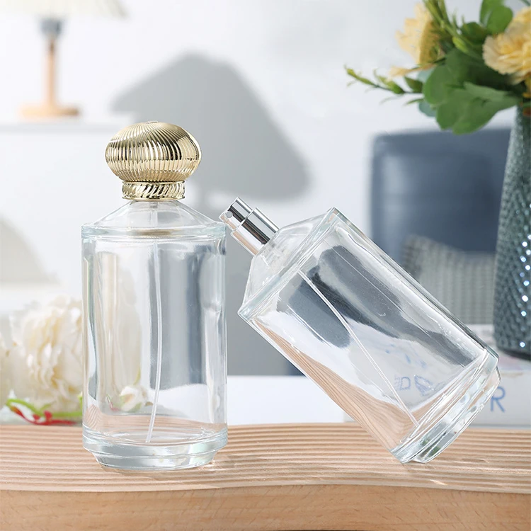 Custom Clear Perfume Bottle Empty Glass 250ml Recyclable Round Screw ...