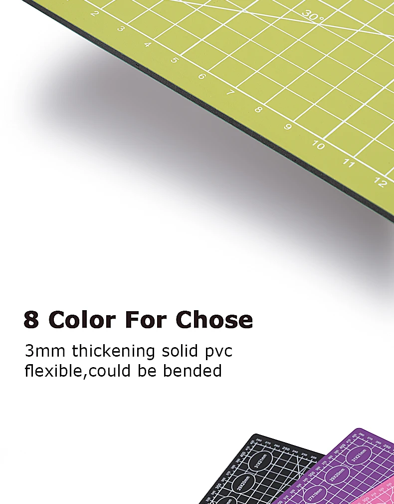 Multiple Color A5 A4 A3 A2 Double Sided Self Healing Flexible 3mm PVC ...