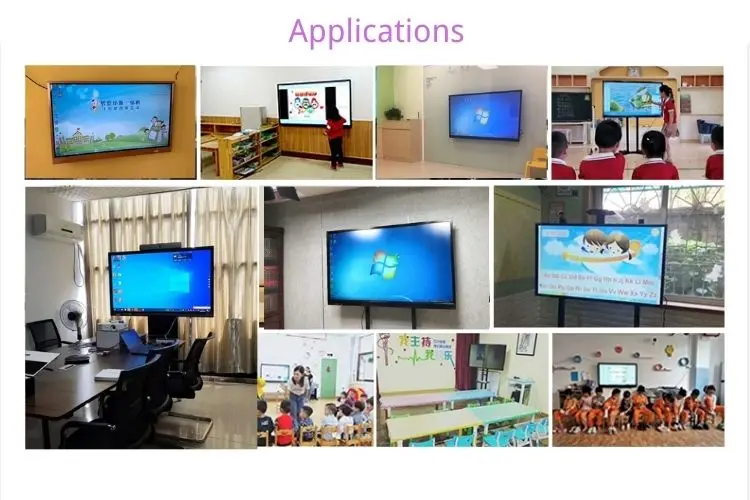 65 75 100 Inch 4k Interactive Boards Interactive Flat Panel Electronic ...