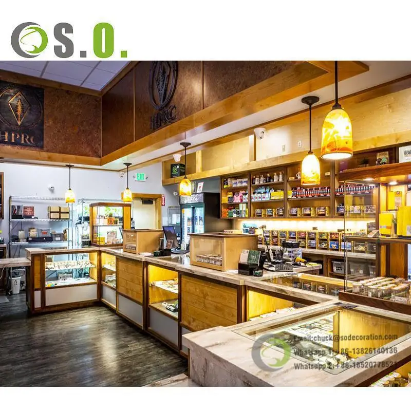 Cigar Shop Furniture Store Wooden Cigar Display Counter Smoke Shop ...