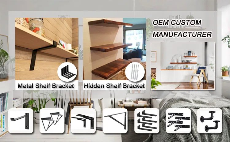 Custom Floating Shelf Bracket Invisible Hidden Shelf Support For ...
