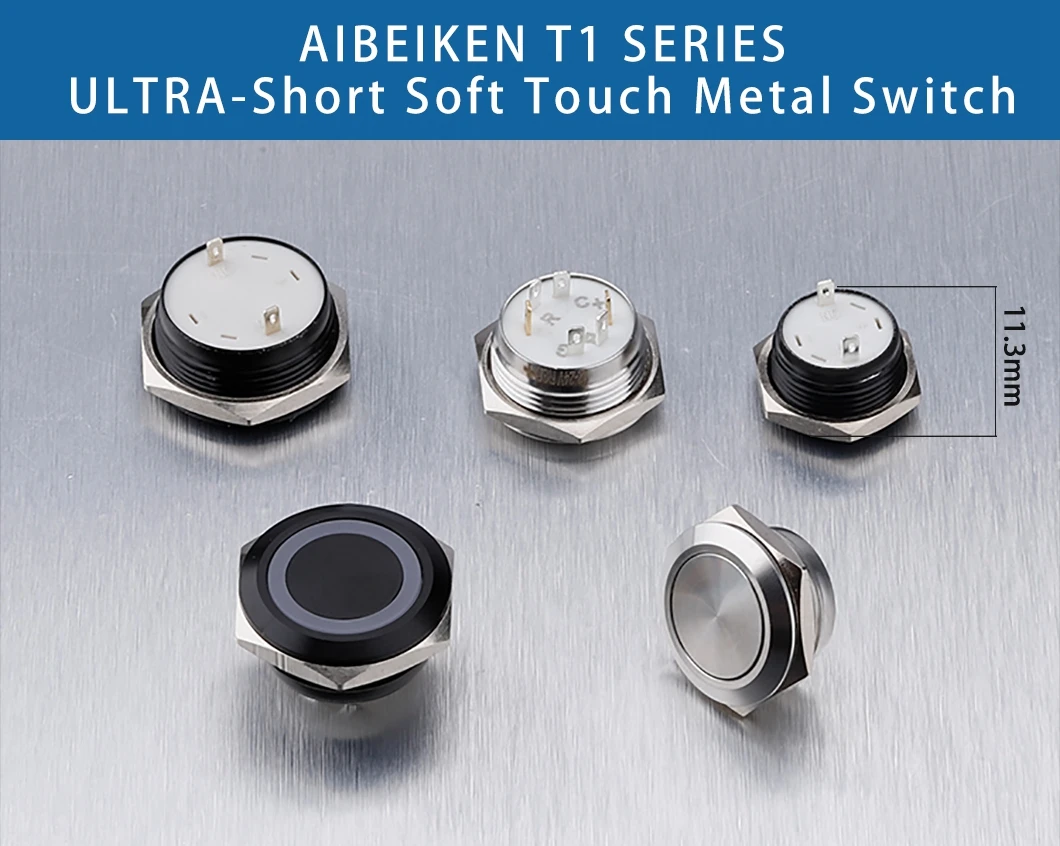 22MM Ultra-Thin Type Stainless Steel Metal Push Button 1NO With ...