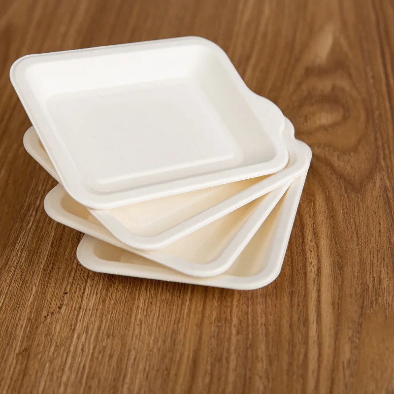 Custom Biodegradable Sugarcane Pulp Trays for Food Packaging