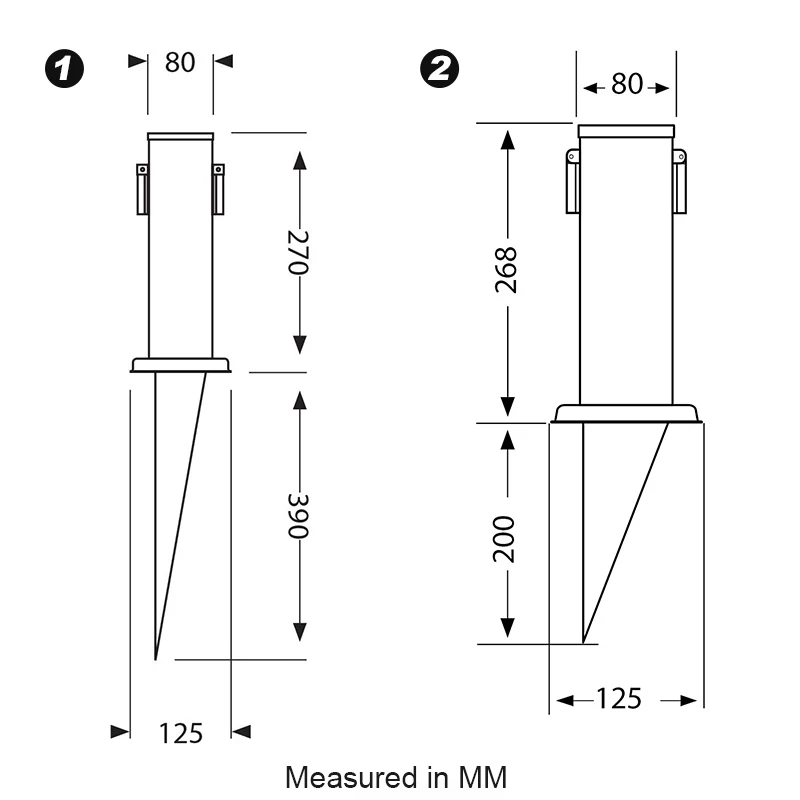 Howlighting Stainless Steel Outlet Post Socket - Waterproof & Smart