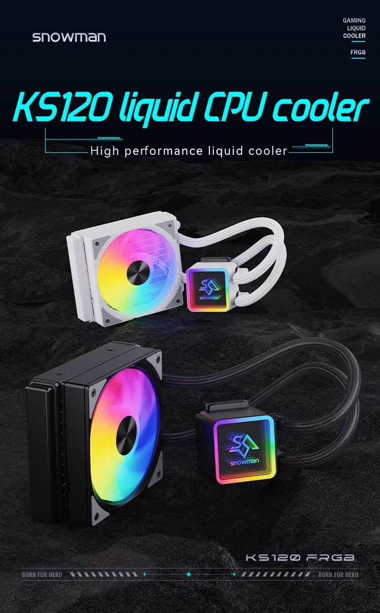 SNOWMAN 120mm RGB AIO Liquid Cooler CPU Water Cooling Kit High ...