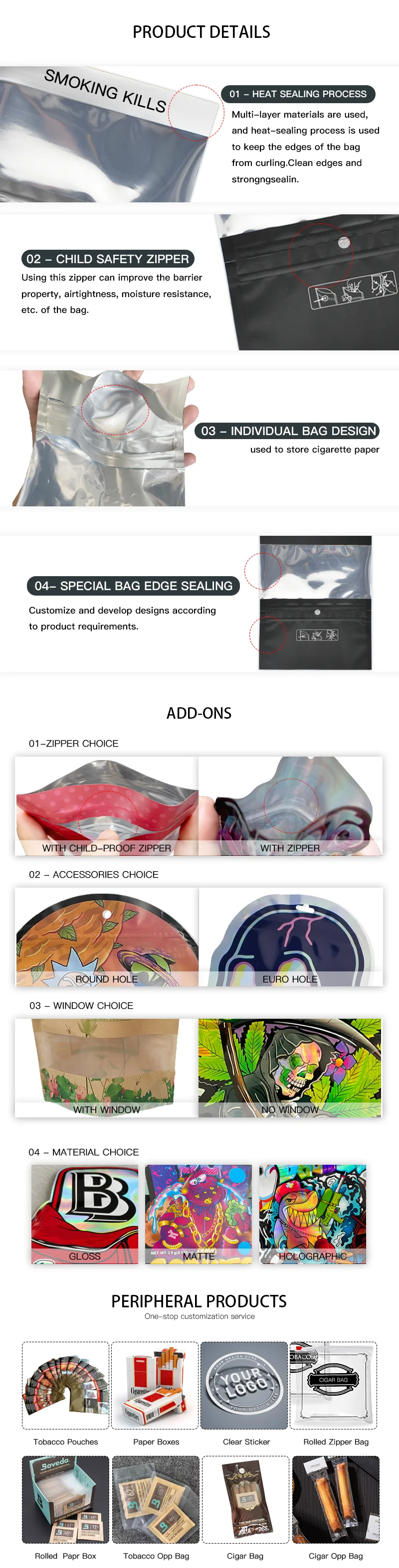 Tobacco Packaging - Customized Solutions for 30g, 50g, 100g