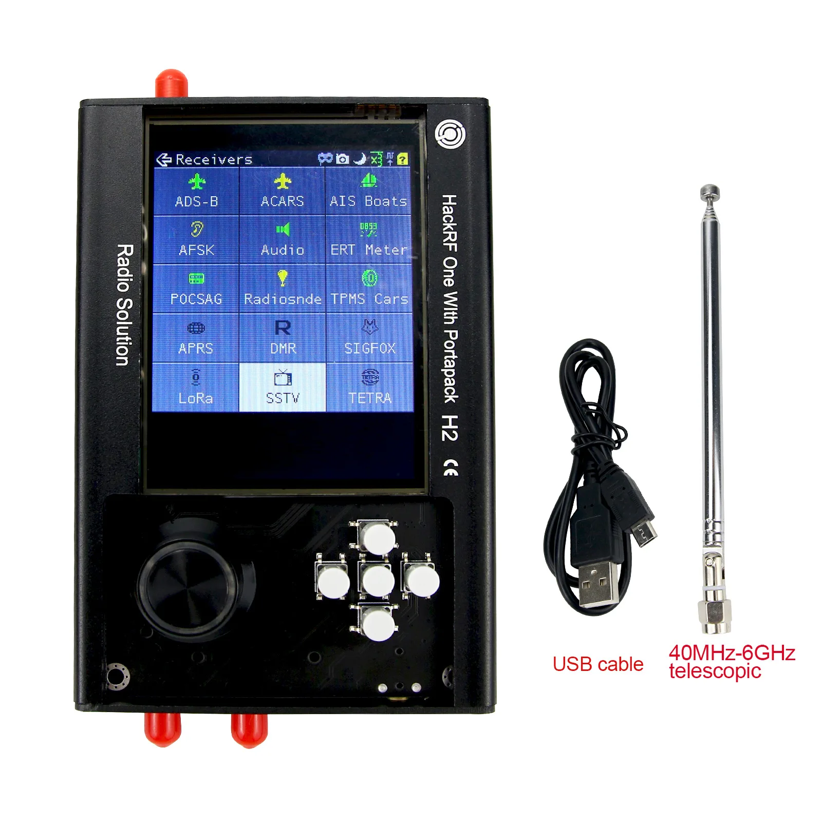 Portapack H2 - Portable SDR with Hackrf One & Antennas