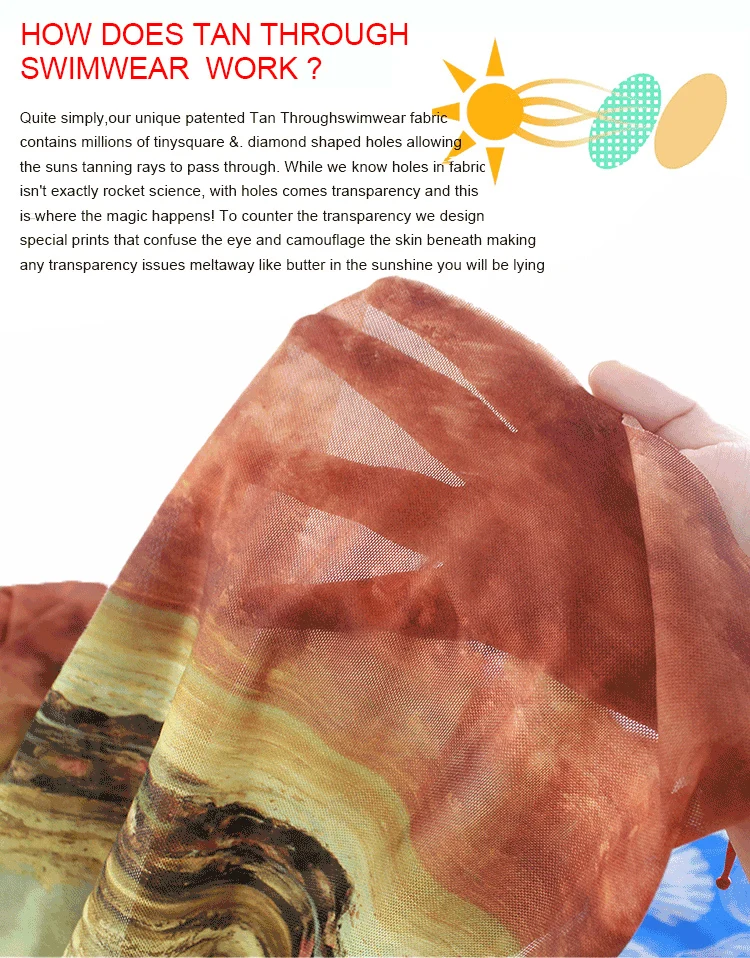 Wingtex 90% Nylon 10% Spandex Tan through Fabric for Bikini