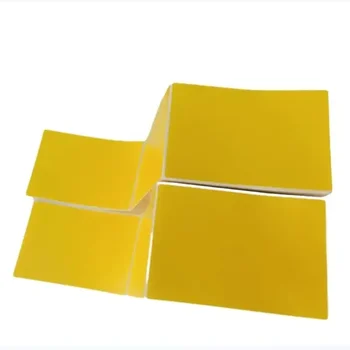 Custom Fanfold Yellow Adhesive Stickers 4x6 Size 300pcs Direct Thermal ...