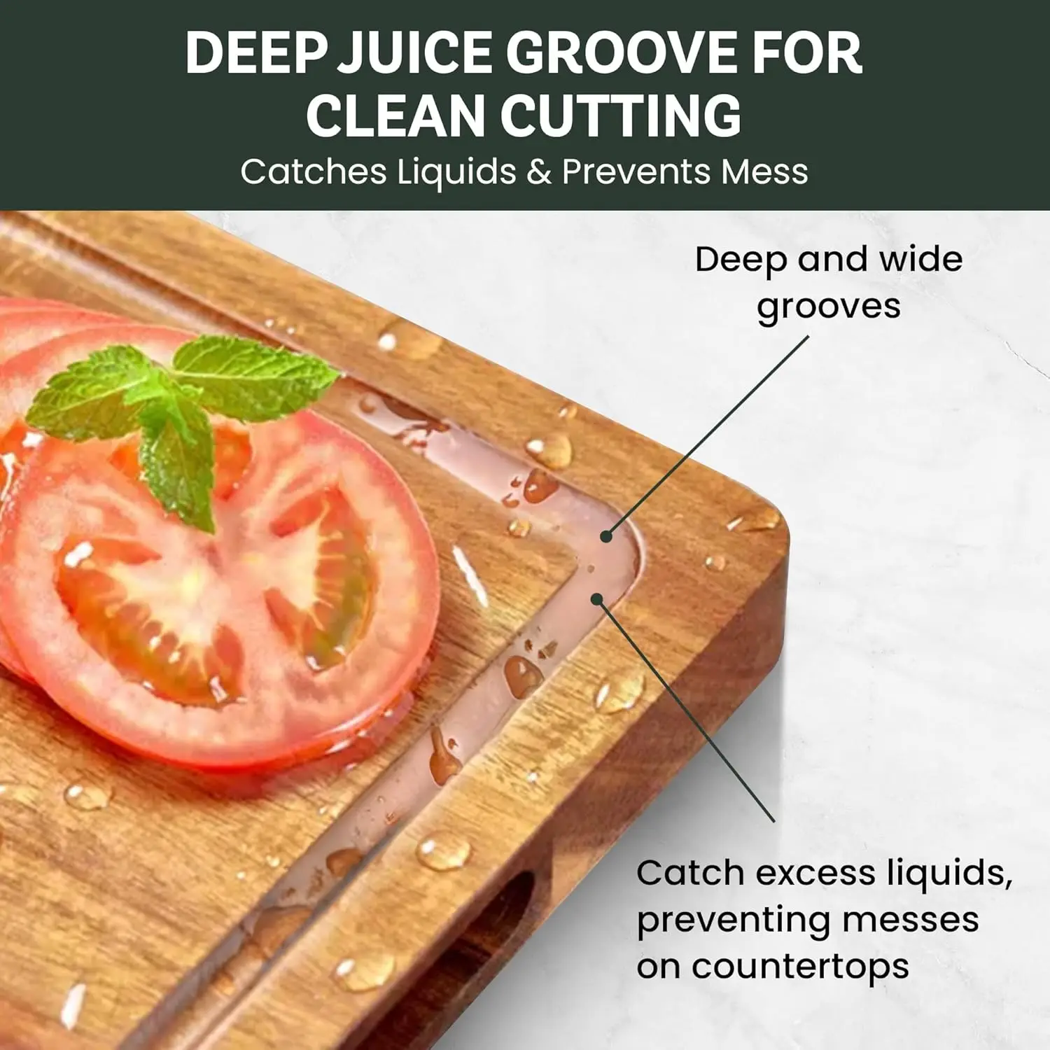 Extra Large Bamboo Cutting Board - Durable, Eco-Friendly Wooden Carving ...