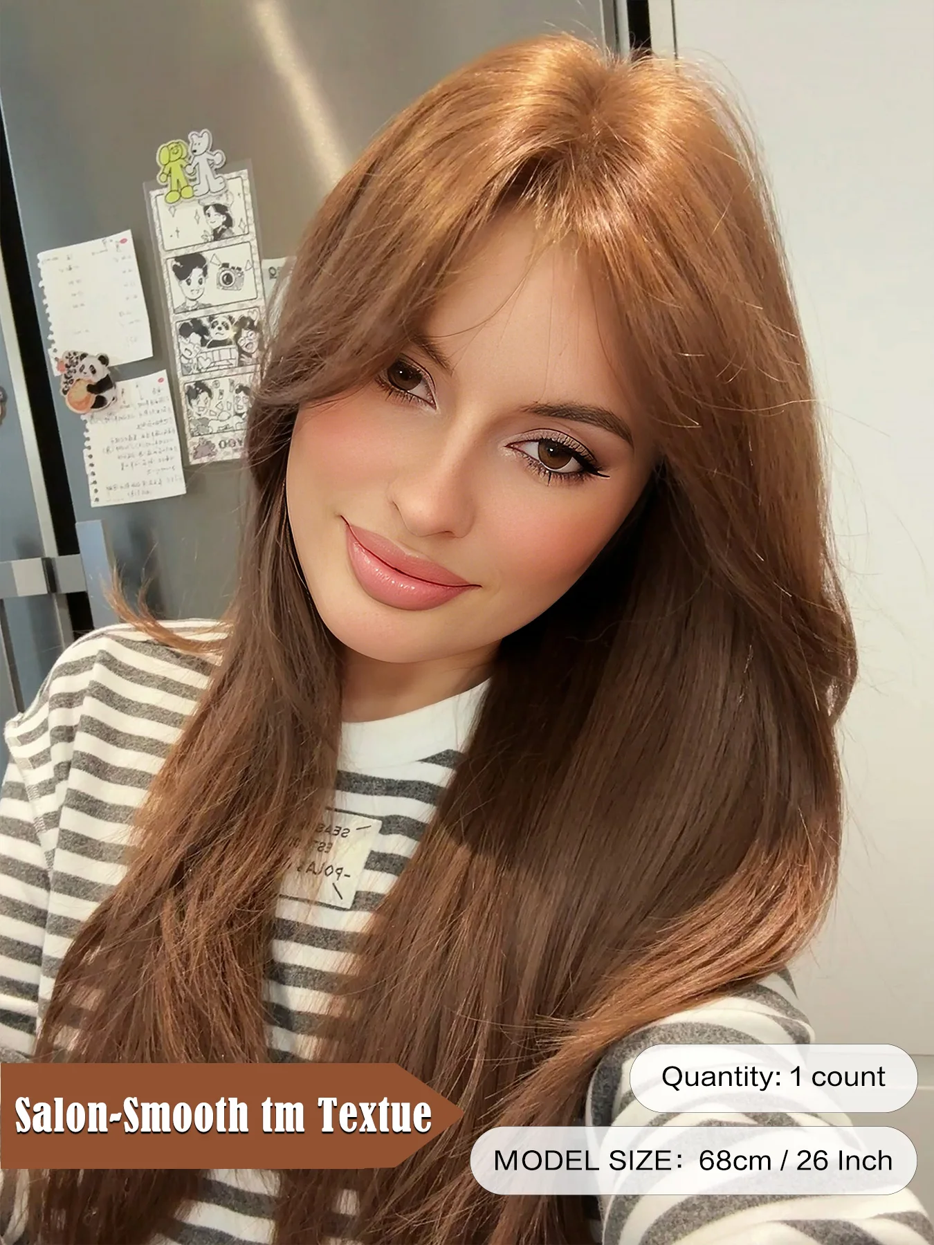 Monotop U Lace Long Straight Layered Wig for Women 26 Inches Friendly ...