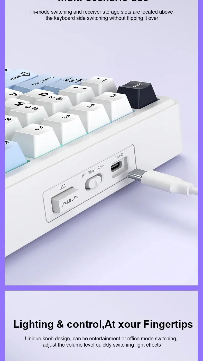 AULA F75 MAX 75% ANSI Layout Wireless Mechanical Keyboard