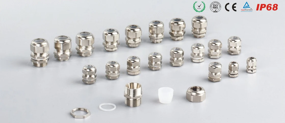 Ip68 Heat Resistant Silicone Rubber Inserts Metal Cable Gland For ...