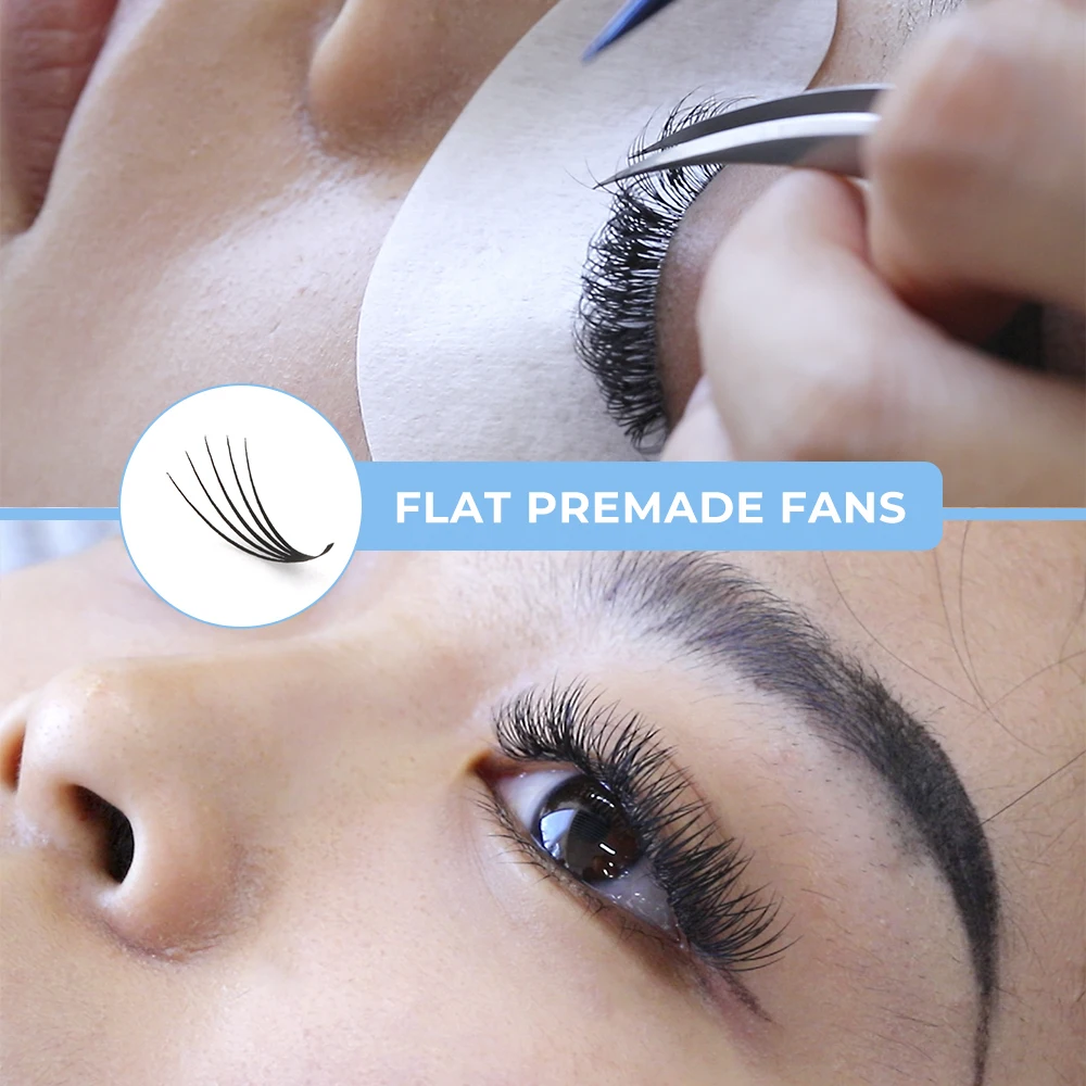 Pre Made Fans Flat Pointy Base Lashes - 3D Volume Eyelashes