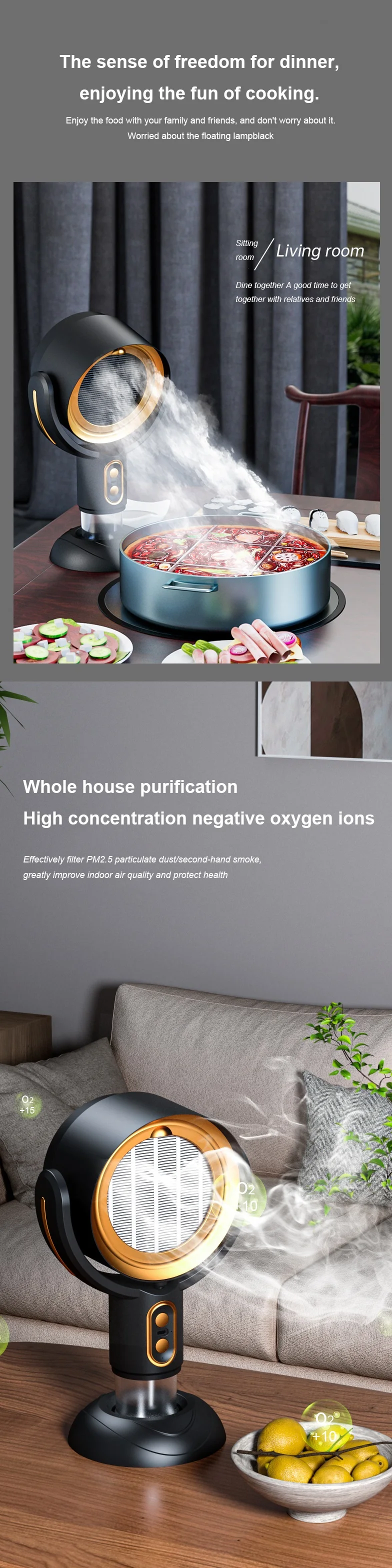 Desktop Range Hood Mini Kitchen Hood Usb Rechargeable Kuchenny Portable ...