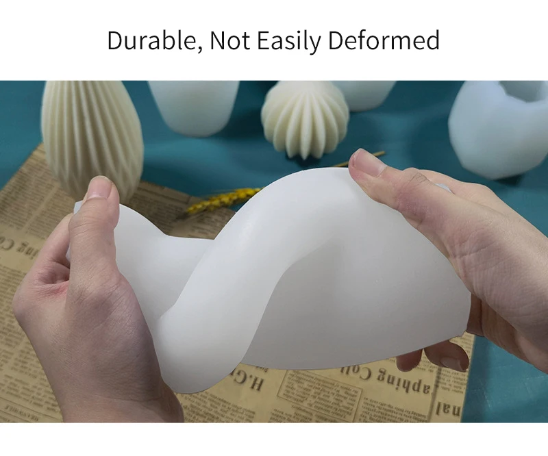 3D Geometric Pyriform Shape Silicone Candle Molds