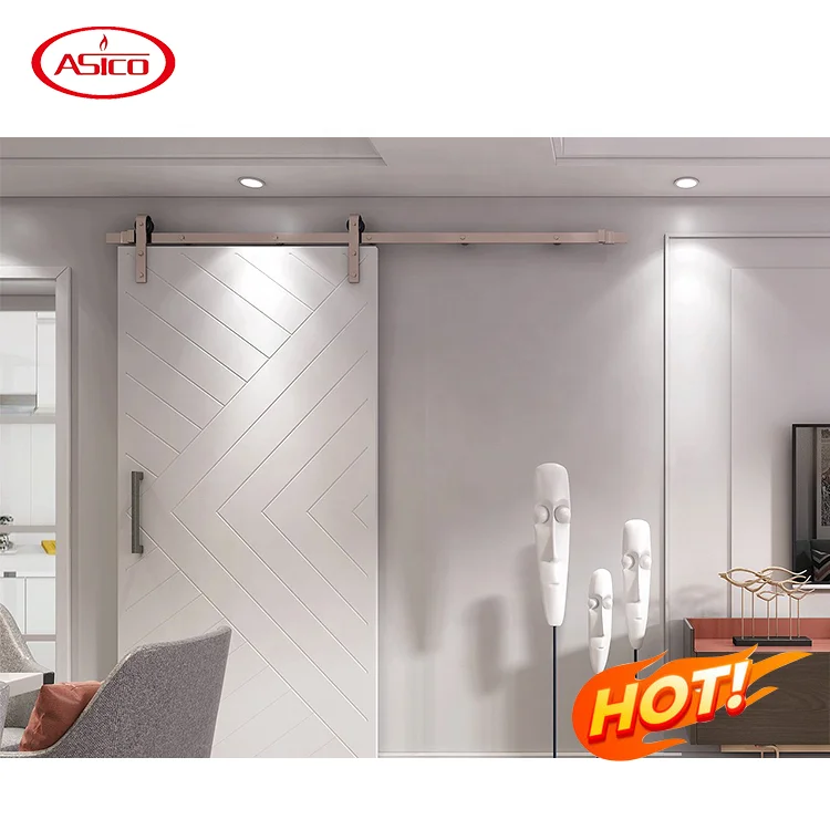 ASICO teak wood main door designs Barn Door With Hidden Track System ...