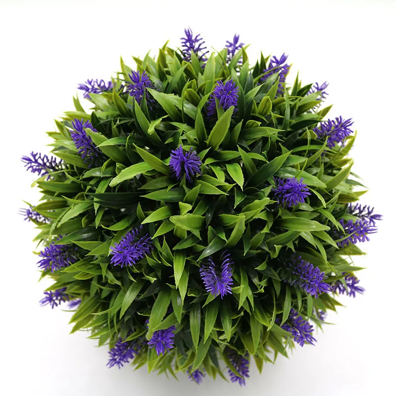 High Quality Artificial Pink Lavender Flower Ball Topiary Hanging Faux ...