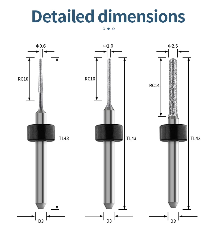 Milling Bur Dental Laboratory Milling Bur Glass Ceramic Milling Burs ...