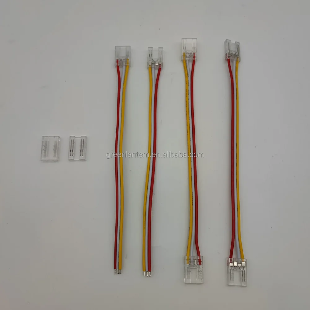 3 Pin Cob Led Strip Light Connector For 10mm Cct & Rgb Cob Led Strips, Oem