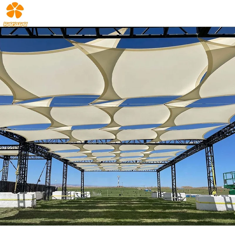 New Stretch Shapes and Truss Covers Temporary Shade Structure for Open ...