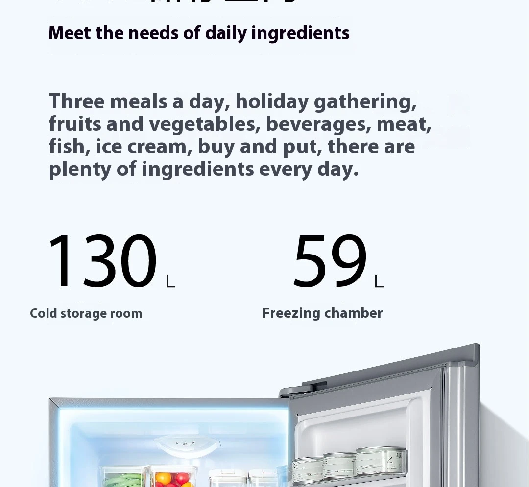 Xiaomi Mijia Double Door Refrigerator - 175L Energy Saving
