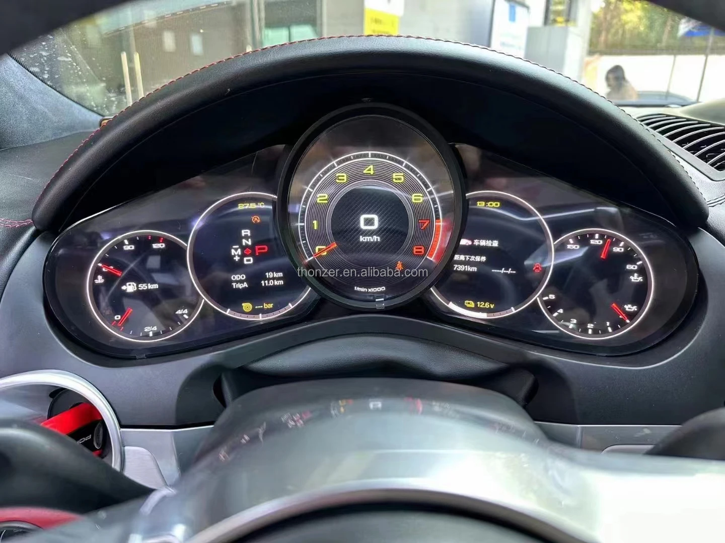 Car Auto Meter Speedometer Lcd Dashboard Instrument Cluster For Porsche ...