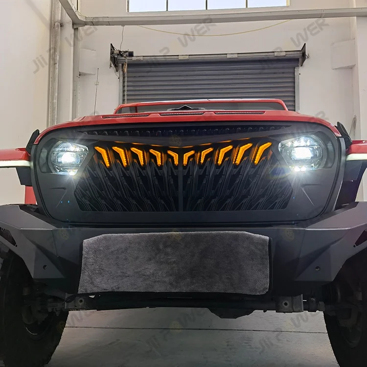 Hawk Wings Grille With Lights For Jeep Wrangler Jl & Gladiator - Buy ...