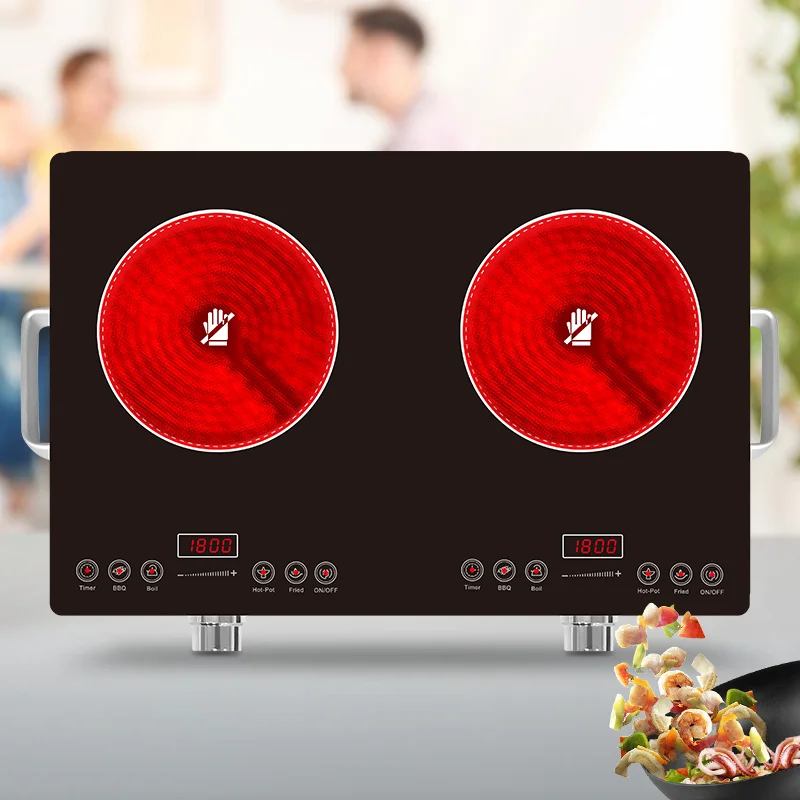 DECO Electric Double Induction Cooker - 2 Burner Smart Cooking