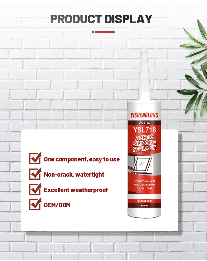 Yislon Adhesive Silicone Sealant Acetic Silicone Sealant For Door ...