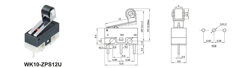 Mini Microswitch Electronic Switch 2a 125V AC Used for Coffee Machines ...