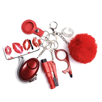 6pcs/set Customized Self Defense Keychain Set Safety Tool Key Chain ...