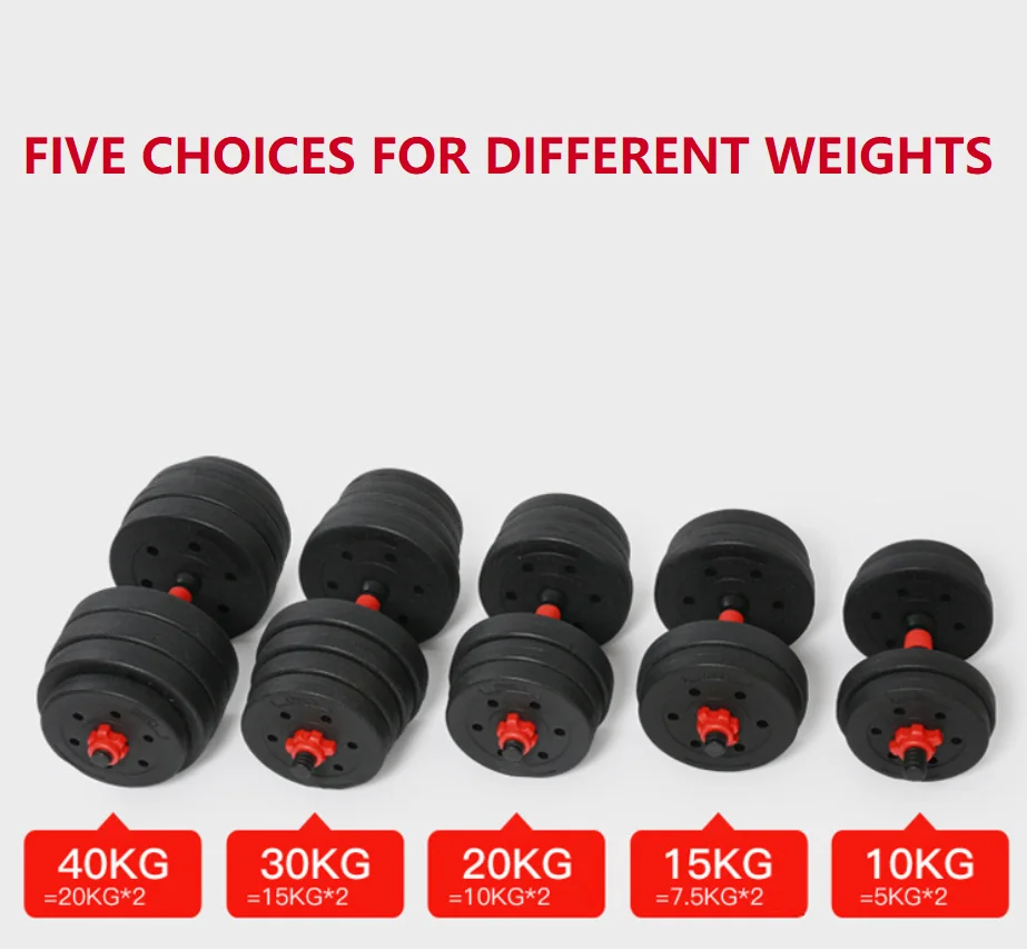 4 in 1 Home Fitness Gym Weight Set Adjustable 15kg 20kg 30kg 40kg 50kg ...