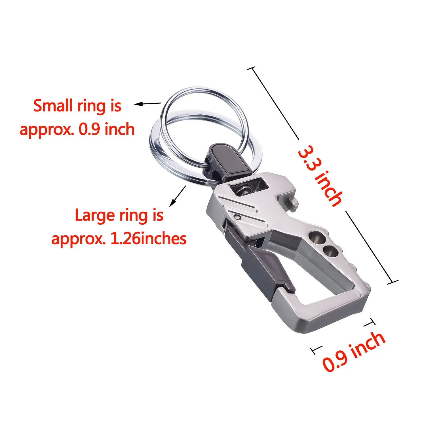 Low Moq Metal Keychain Car Fob Key Chain Holder Clip With Detachable ...