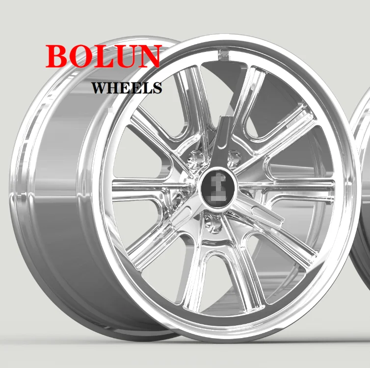 Custom Monoblock Chrome Sliver Forged Wheels for Muscle Cars,for Shelby ...
