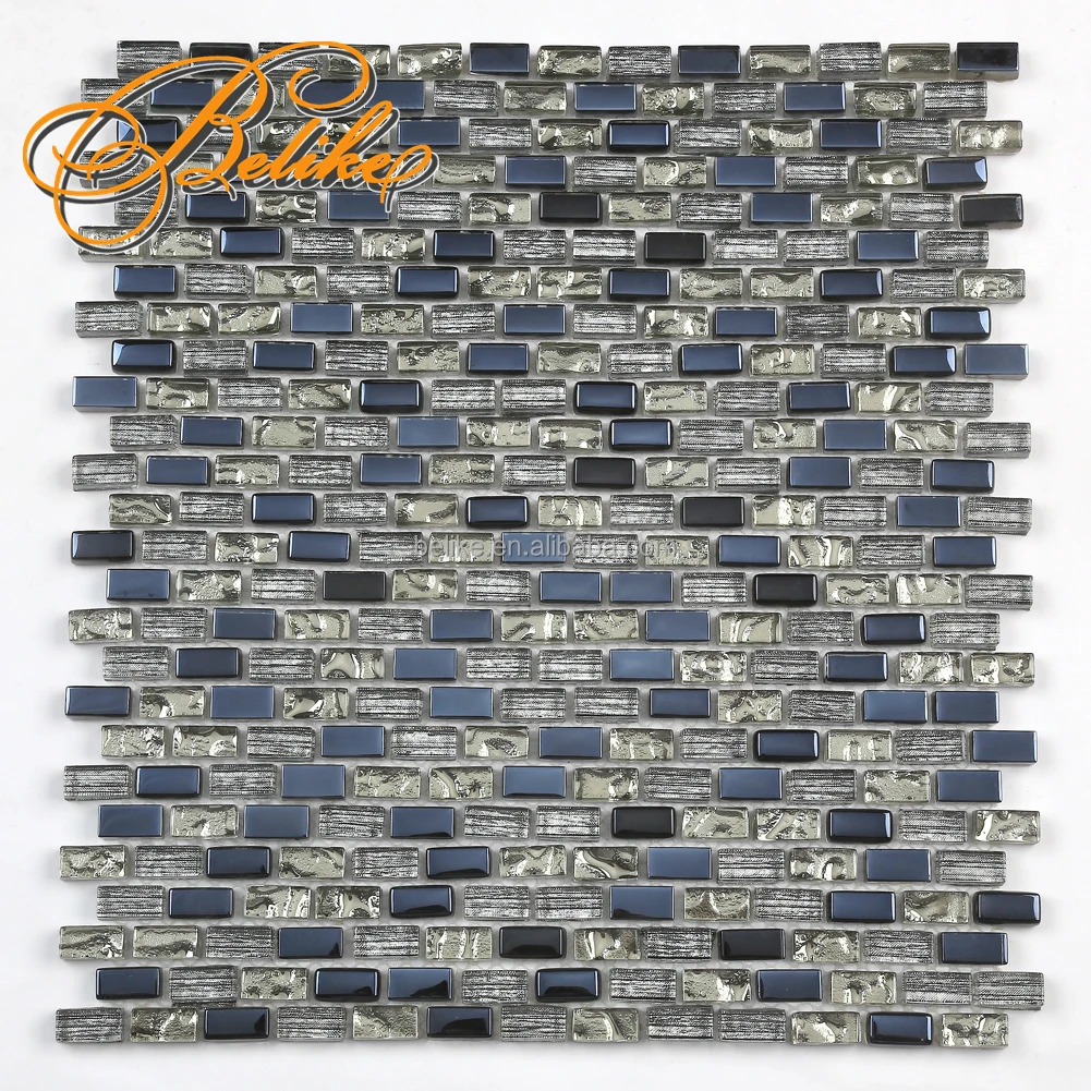 Modern Glass Mosaic Tile Feature Wall Covering Interior Facade ...