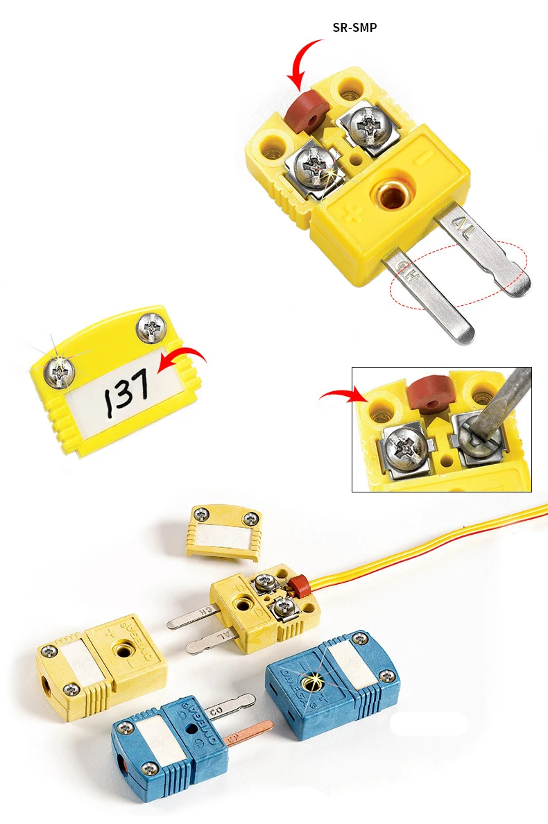 K Type Thermocouple Plug Socket Connector Round Pins Male and Female ...